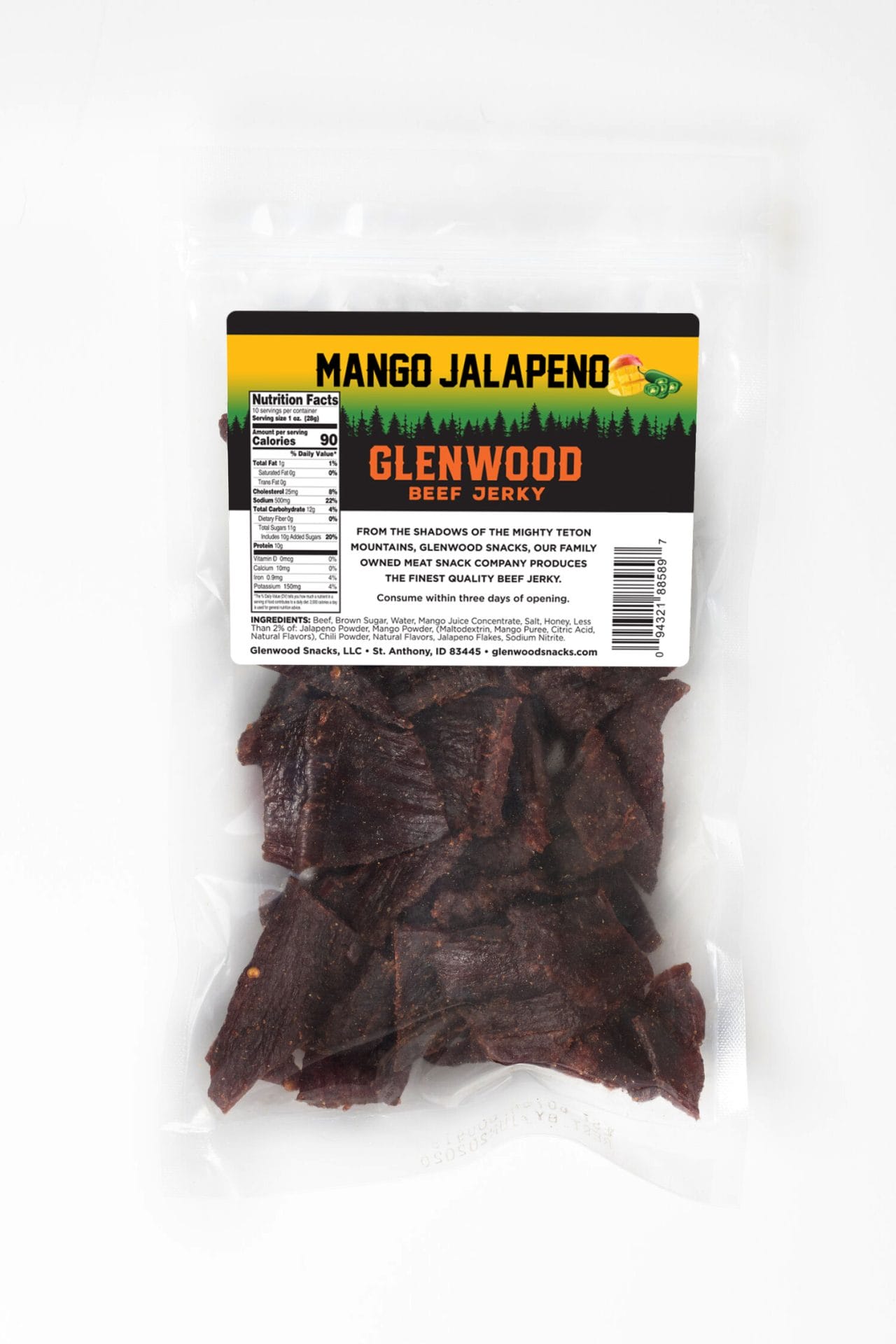 Mango Jalapeño Beef Jerky | Glenwood Snacks