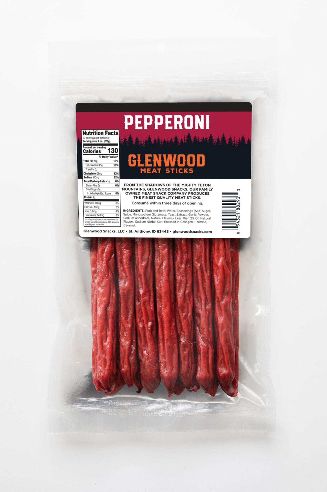 Pepperoni Meat Sticks | Glenwood Snacks