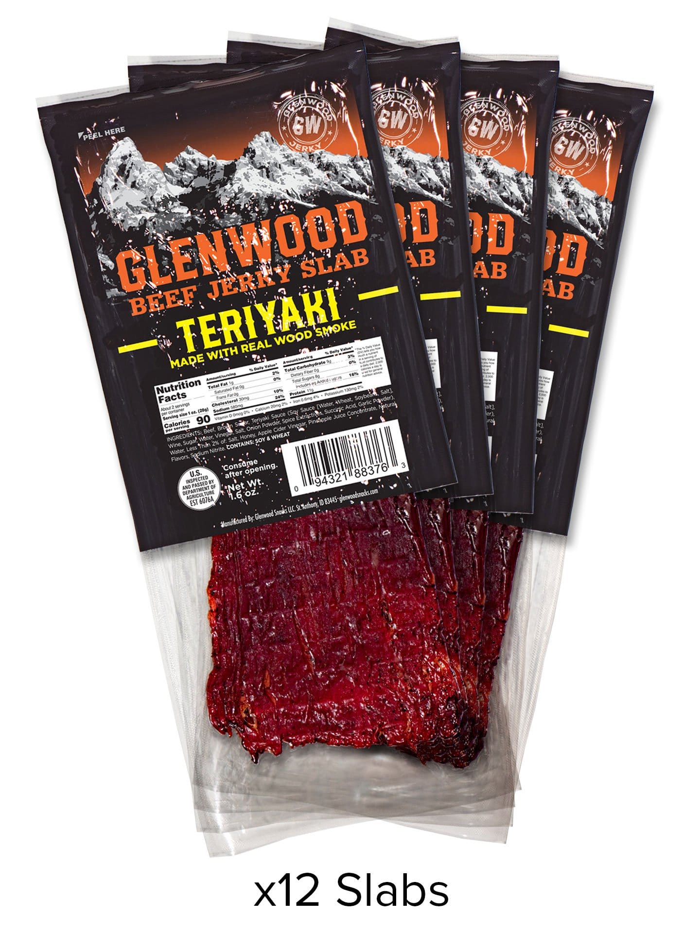 Teriyaki Beef Jerky Slab (12 Pack)